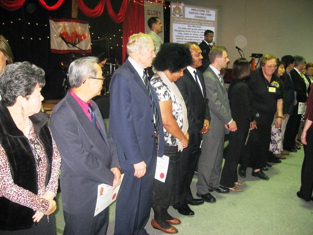 Newly credentialed ministers at the altar at Reformation Harvest Fire ...